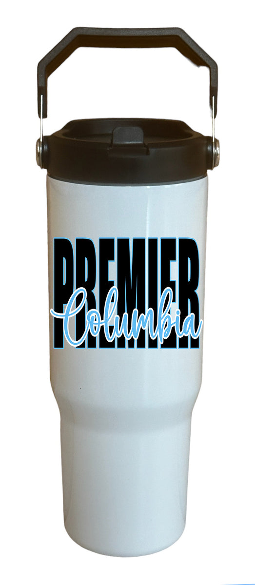 Premier wording with Columbia lettering inside the word design 30 oz ...